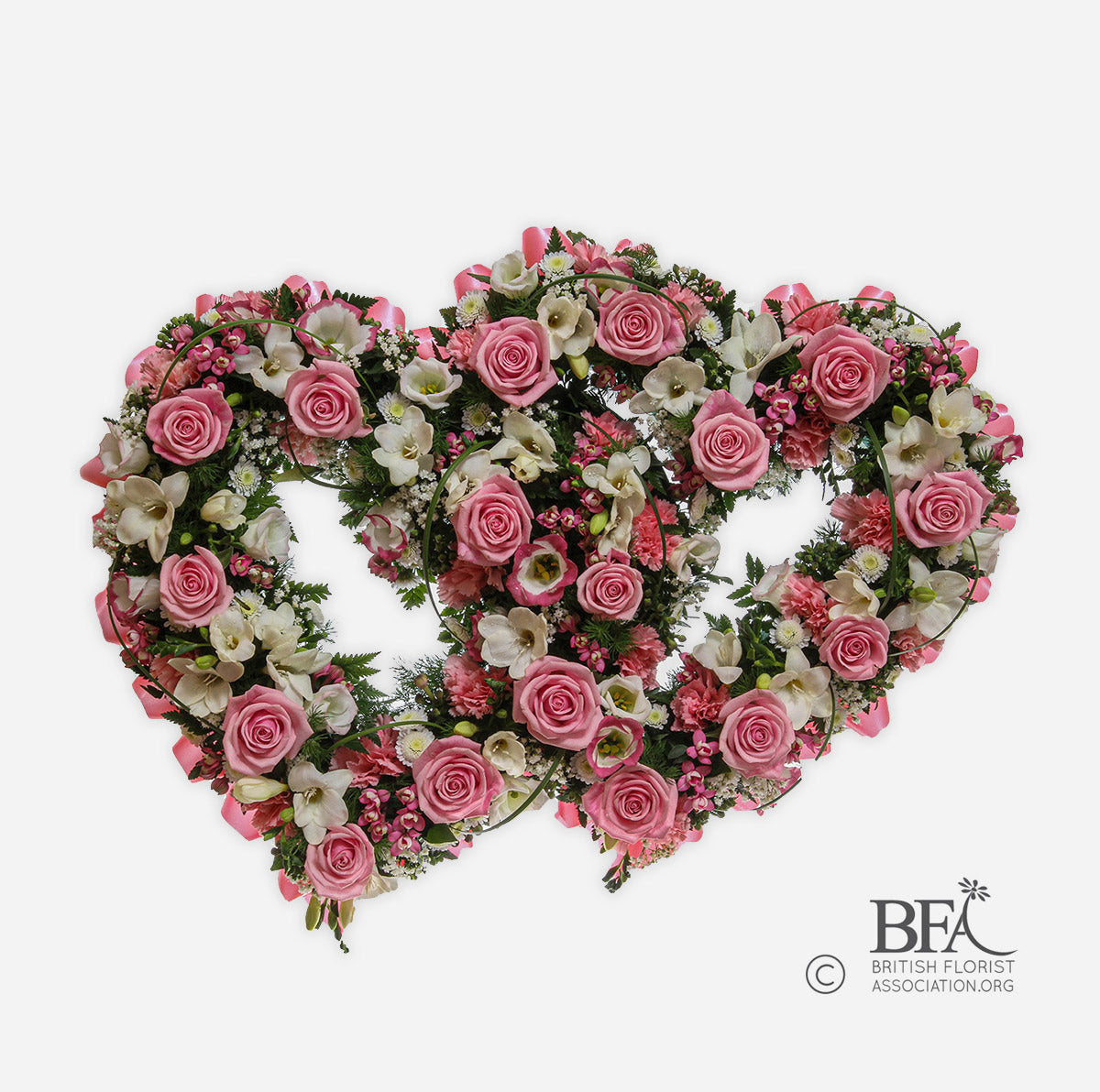 White and Pink Double Heart Tribute – nillyflowers